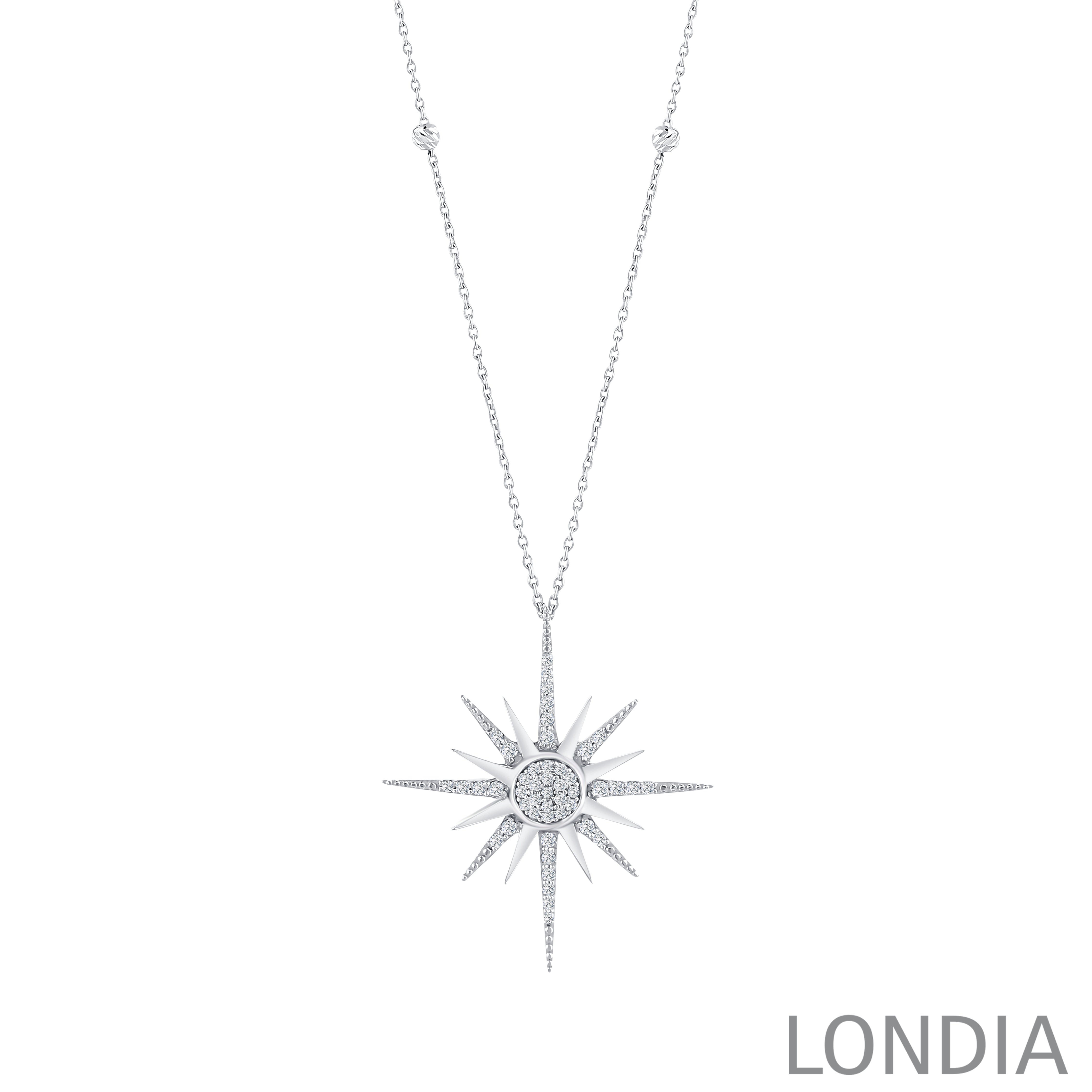 0.35 ct. Diamond Star Design Necklace 14k Fine Gold – Londia Jewelry